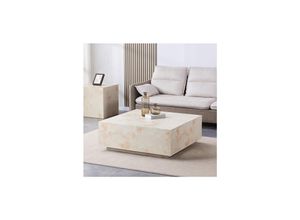 4058166415349 - HOME DELUXE Couchtisch Marmor AMIRI XL Sandstein