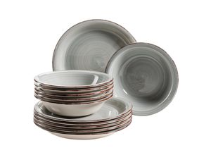 9001794723886 - Tafelservice Geschirr Set Teller SchÃ¼ssel Serie Lumaca Rauchblau MÃSER - B-Ware sehr gut