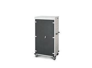 0010101462959 - Laptopwagen mit Ladefunktion 2-Punkt-Verriegelung Feststellbremse 26 Fächer B 920 x T 500 x H 1540 anthrazit
