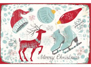 4067437338577 - Metallbild QUEENCE Christmas Essentials Bilder Gr B H 30 cm x 45 cm Metallbild Hochformat 1 St rot Metallbilder Stahlschilder