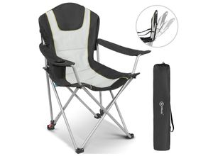 4260517521924 - HOMECALL Campingstuhl Anglerstuhl Klappbar Getränkehalter Gepolstert 3 fach Verstellbare Rückenlehne bis 150KG