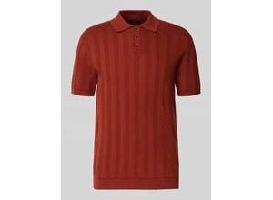 4069469460691 - Regular Fit Strickpolo mit Strukturmuster