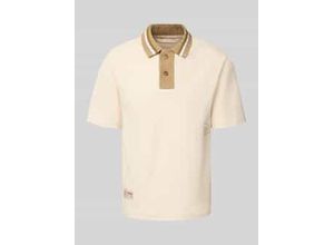 4255773321630 - Poloshirt mit Label-Stitching
