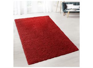 4066088637282 - floordirekt Shaggy-Teppich Prestige Rot