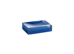 4250657518175 - Brillantbad BISTA Seifenablage Polyresin Blau 110x30x70 mm für Bad & Küche >> freistehend anwendbar