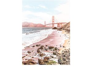 4055065176654 - Wandbild »Golden Gate« (1 St) Deutsches Premium-Poster Fotopapier mit seidenmatter Oberfläche und hoher Lichtbeständigkeit Für fotorealistische Drucke mit gestochen scharfen Details und hervorragender Farbbrillanz