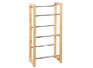 4069009011765 - Floordirekt - Bambus-Flaschenkastenständer Flash Robustes Lagerregal 112 x 56 x 32 cm