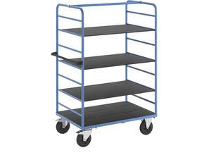 4054666027358 - Etagenwagen 2 Seitenwände Ladefläche 1175 x 800 mm 4 Etagen Vollgummi eurokraft pro
