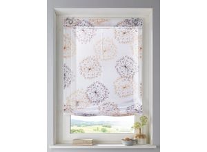 4056751539548 - Raffrollo HEINE HOME Gr 1 weiß (weiß natur) B45cm H130cm Raffrollos
