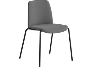 7333362006209 - Stuhl Helmer Sitz Lehne gepolstert VE 4 Stk Sitz dunkelgrau Gestell schwarz kaiserkraft