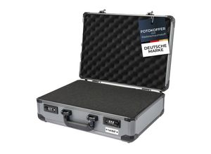 4010537144227 - HMF 14402-02 Alu Fotokoffer mit Rasterschaumstoff Universalkoffer Transportkoffer 46 x 15 x 33 cm
