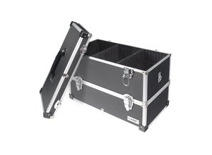 4010537146627 - HMF 14660-02 Alu Werkzeugkoffer leer Schminkkoffer 2 Etagen 44 x 325 x 24 cm schwarz