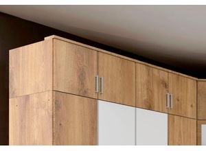 4038061019491 - Schrankaufsatz WIMEX Click braun (plankeneichefarben) B180cm H42cm T56cm Kunststoff Möbelaufsätze Kleiderschrank-Zubehör Schrankaufsatz