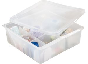 4029845147608 - Aufbewahrungsbox RUCO transparent B27cm H10cm T28cm Kunststoff Aufbewahrungsboxen mit Deckel 16 Fächer Ideal für Christbaumkugeln Kosmetik 4029845147608 - Aufbewahrungsbox RUCO transparent B27cm H10cm T28cm Kunststoff Aufbewahrungsboxen mit Deckel 16 Fächer Ideal für Christbaumkugeln Kosmetik
