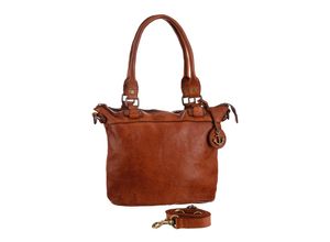 4046478026551 - Shopper HARBOUR 2ND Bianca Damen Gr B H T 34cm x 27cm x 12cm braun (charming cognac) Leder Taschen aus Leder mit typischen Marken-Anker-Label und Schmuckanhänger