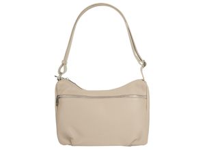 4260543063474 - Shopper SAMANTHA LOOK Damen Gr B H T 29cm x 22cm x 13cm onesize beige Leder leicht glänzend unifarben Taschen echt Leder Made in Italy