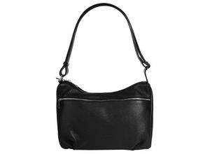 4260543063467 - Shopper SAMANTHA LOOK Damen Gr B H T 29cm x 22cm x 13cm onesize schwarz Leder leicht glänzend unifarben Taschen echt Leder Made in Italy