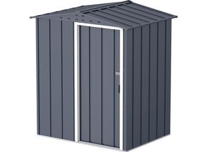 0638801600510 - Duramax Metall Gartenhaus 163x112 Geräteschuppen Garten Gerätehaus Schiebetür H 182 x B 163 x T 112 cm Metall