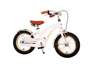8715347214882 - Volare Miracle Cruiser Kinderfahrrad - Mädchen - 14 Zoll - Weiß - Prime Collection