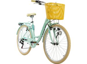 4250547528741 - KS Cycling Damenfahrrad 26 Cantaloupe mint mit Korb RH 44 cm