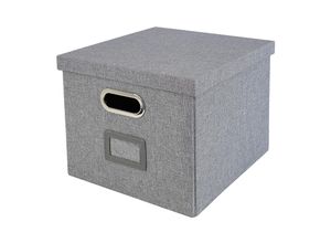 4010537254735 - HMF 250473-02 Aufbewahrungsbox mit Deckel für DIN A4 Hängeregister passend für Kallax 33 x 375 x 28 cm
