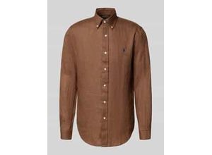 3616853866297 - Regular Fit Leinenhemd mit Button-Down-Kragen
