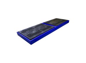 5060399592499 - PE-Flachwanne LxBxH 2610 x 895 x 150 mm Auffangvolumen 300 l mit PE-Gitterrost kaiserkraft