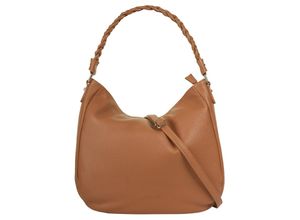 4260543062545 - Henkeltasche SAMANTHA LOOK Damen Gr B H T 34cm x 31cm x 10cm onesize braun (cognac) Leder leicht glänzend unifarben Taschen echt Leder Made in Italy