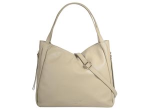 4262427392083 - Umhängetasche SAMANTHA LOOK Damen Gr B H T 35cm x 30cm x 14cm onesize beige Leder clean Taschen echt Leder Made in Italy
