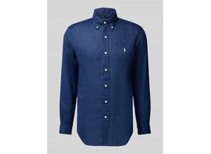 3616854678042 - Regular Fit Leinenhemd mit Button-Down-Kragen
