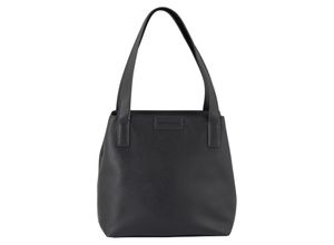 4251234432273 - Shopper TOM TAILOR Miri zip Damen Gr B H T 43cm x 28cm x 19cm schwarz Polyurethan Taschen aus griffigem Lederimitat mit praktischen flachen Handgriffen