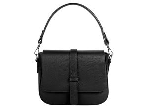 4262427391864 - Umhängetasche SAMANTHA LOOK Damen Gr B H T 21cm x 16cm x 6cm onesize schwarz Leder clean Taschen echt Leder Made in Italy