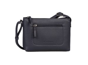 4255619913159 - Umhängetasche TOM TAILOR Elis Damen Gr B H T 225cm x 16cm x 6cm blau Polyurethan clean gepflegt geprägtes Muster unifarben Taschen aus weich gekörntem Lederimitat auffällige Ziernaht und feinem Logo