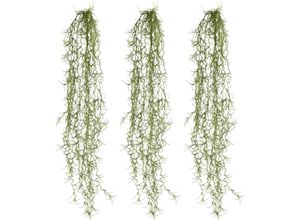 4064118242383 - Kunstzweig CREATIV GREEN Hängezweig Tillandsie grün (dunkelgrün) H80cm Kunststoff Kunstpflanzen in schöner Größe
