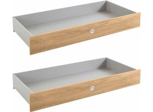 4038062069402 - Schubkasten WIMEX Easy braun (plankeneichefarben) B137cm H19cm T58cm Holzwerkstoff Schubladen auf Rollen praktische Ergänzung für Wimex Betten Easy