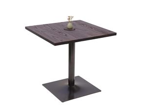 4057651759333 - Bistrotisch MCW-H10 Bartisch Thekentisch Industrial Gastro Metall Ulme Massivholz MVG 70x70cm ~ dunkelbraun