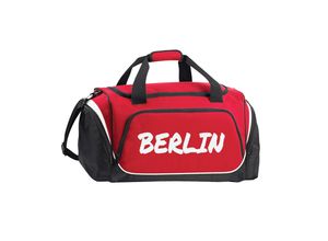 4068859157517 - multifanshop Sporttasche - Berlin rot - Textmarker - Druck weiß - Tasche