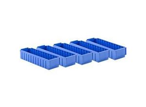 4251898827767 - Regalkasten SSI Schäfer RK 621 12 Fächer Etikettenhalter L 590 x B 162 x H 115 mm Polystyrol blau 5 Stück