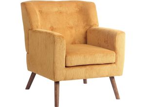 4255716355357 - Sessel Kioni mit Cordbezug Polstersessel mit Armlehnen Ohrensessel bis 150 kg Relaxsessel Fernsehsessel Wohnzimmer