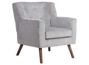 4255716355296 - Sessel Kioni mit Cordbezug Polstersessel mit Armlehnen Ohrensessel bis 150 kg Relaxsessel Fernsehsessel Wohnzimmer