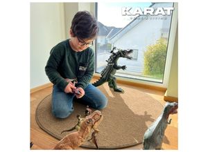 4069009008154 - Karat homeliving Kinderspielteppich Crocodile Rund Hellbraun