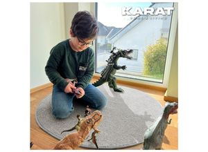 4069009008505 - Karat homeliving Kinderspielteppich Crocodile Rund Silbergrau
