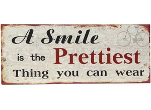 4050223846714 - Metallbild Smile Bild 50cm Bilder Gr B H T 50 cm x 20 cm x 01 cm 1 St bunt Metallbilder Bilder