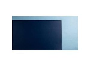3130630291244 - Schreibunterlage weich & flexibel Kunstleder zweifarbig rutschfest abwischbar B 600 x T 350 mm marineblau himmelblau
