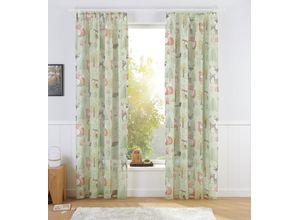 6920192963119 - Gardine LÜTTENHÜTT Waldtiere Gr 4 grün Gardinen 245cm Kräuselband 140cm Polyester Kindergardine bedruckt verschiedene Größen B140cm H245cm
