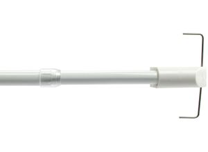 4016318249709 - Scheibenstange Gardinenstangen Gr L 85 cm - 135 cm Ø 12 mm 1 läufig weiß Gardinenstangen ohne Bohren