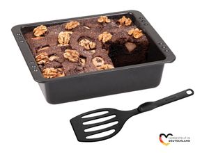 4008256003413 - Backform Küchenformen Gr B H L 23 cm x 7 cm x 285 cm schwarz Backformen-Sets Küchenformen Emaille Inkl Pfannenwender 285 x 23 cm