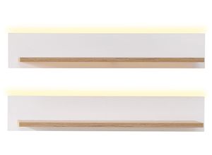 4250314568291 - Wandboard INNOSTYLE Memphis 2er Set Wandboard 100x15x23cm (B H T) weiß (weiß artisan eiche) B100cm H15cm T23cm Holzwerkstoff Regale LED-Beleuchtung 4250314568291 - Wandboard INNOSTYLE Memphis 2er Set Wandboard 100x15x23cm (B H T) weiß (weiß artisan eiche) B100cm H15cm T23cm Holzwerkstoff Regale LED-Beleuchtung