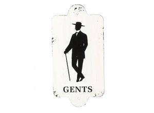 4050223953450 - Metallbild Metallbild - Gentlemen 28x14cm Bilder Gr B H T 14 cm x 28 cm x 1 cm 1 St goldfarben (antik) Metallbilder Bilder