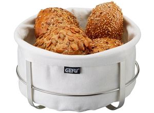 4006664336604 - Brotkorb GEFU BRUNCH weiß H112cm Ø215cm Edelstahl Baumwolle Lebensmittelaufbewahrungsbehälter für Backwaren Ideal für Tischdekoration gemütliche Brunch-Momente 4006664336604 - Brotkorb GEFU BRUNCH weiß H112cm Ø215cm Edelstahl Baumwolle Lebensmittelaufbewahrungsbehälter für Backwaren Ideal für Tischdekoration gemütliche Brunch-Momente